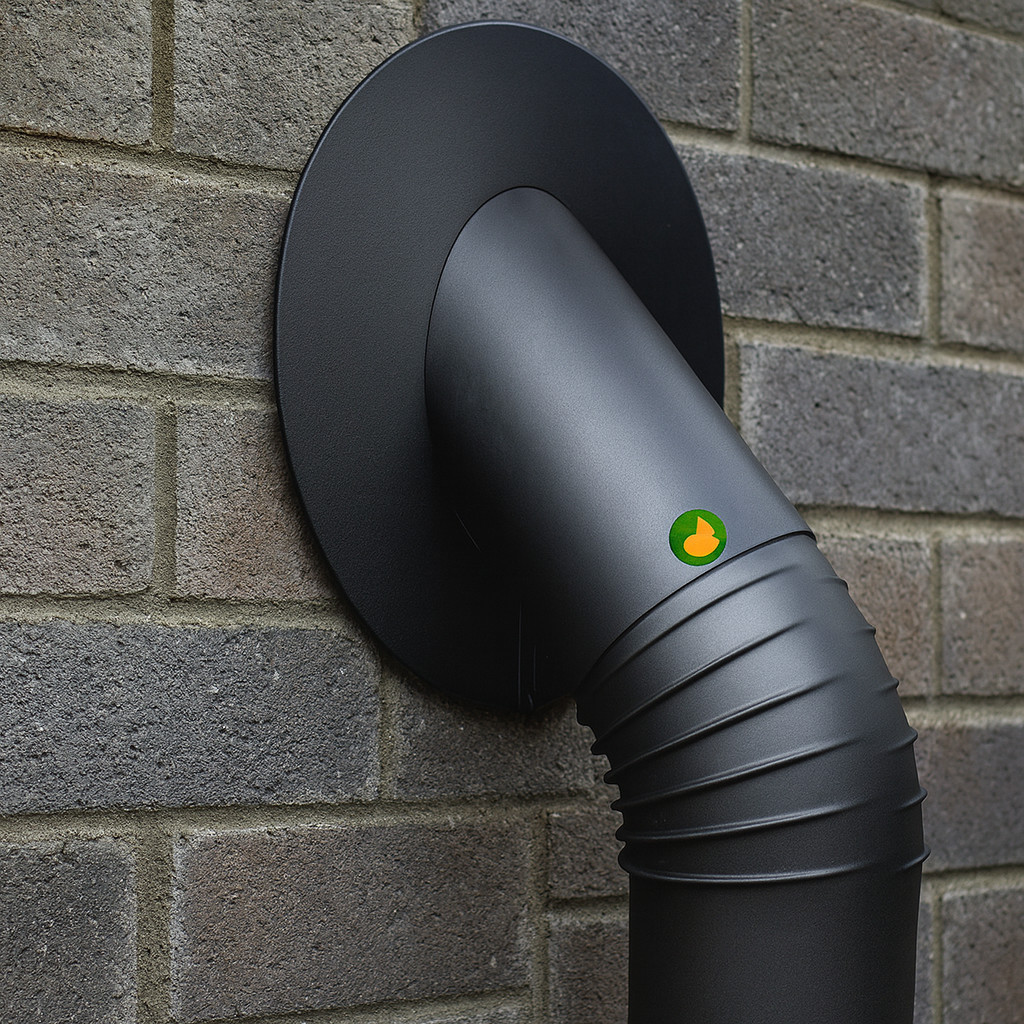 Embellecedor pared a 45º Negro Mate